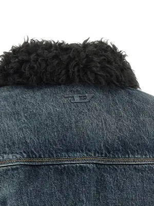DIESEL® D-curly Ruffled Denim Jacket