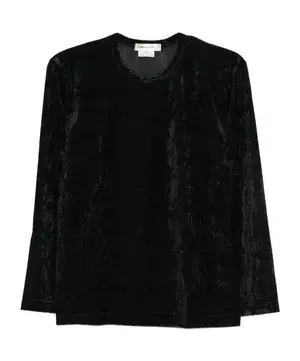 Comme Des Garçons Crewneck Long-sleeved T-shirt - Black