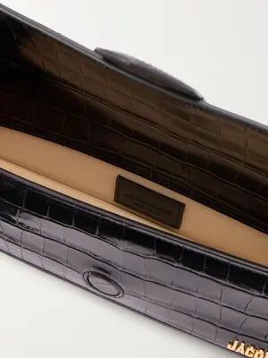 Jacquemus La Pochette Bambino Crocodile-effect Leather Clutch