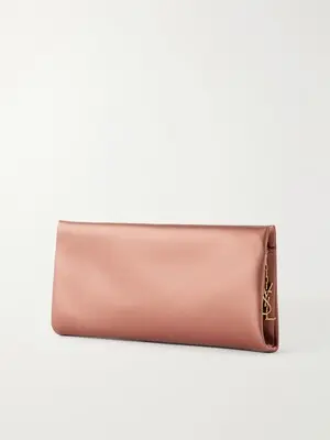 Saint Laurent Evening Satin Clutch - Pink