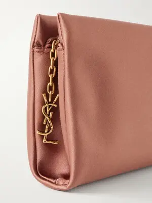 Saint Laurent Evening Satin Clutch - Pink