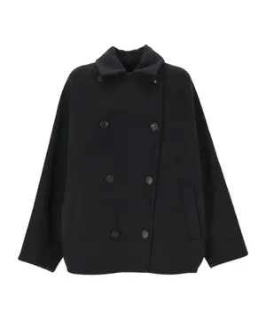 Brunello Cucinelli Double-breasted Long Sleeved Coat - Navy Blue