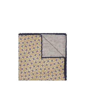 Brunello Cucinelli Logo Patch Patterned Pocket Square - Nude