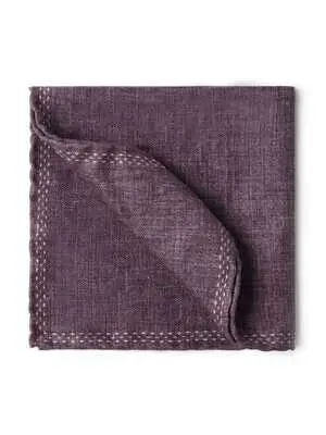 Brunello Cucinelli Logo Detailed Pocket Square