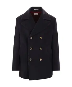 Brunello Cucinelli Double-breasted Straight Hem Coat