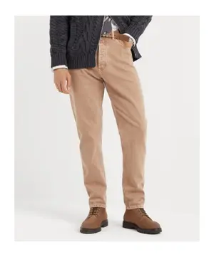 Brunello Cucinelli Logo-patch Tapered Jeans