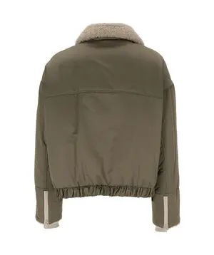 Brunello Cucinelli Zipped Padded Bomber Jacket