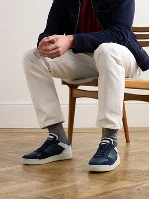 Brunello Cucinelli Panelled Lace-up Sneakers