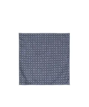 Brunello Cucinelli Brunello Cucinelli Geometric Printed Rolled Trim Pocket Scarf Blue/brown