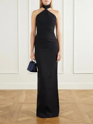 Erdem Mini Bloom Satin Top Handle Bag - Blue