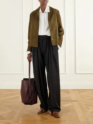 Proenza Schouler Hex Leather, Suede And Calf-hair Shoulder Bag