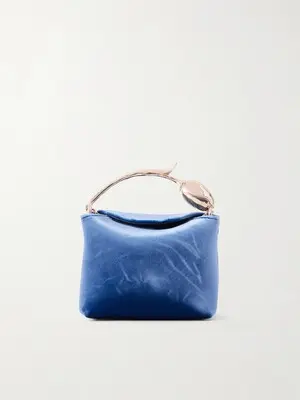 Erdem Mini Bloom Velvet Top-handle Bag - Blue