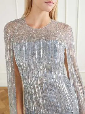 Jenny Packham Cosmic Dust Sequin-embellished Gown