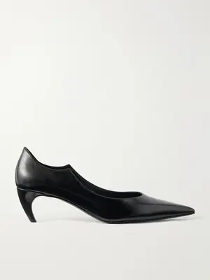 Khaite Valerie 55 Leather Pumps - Black