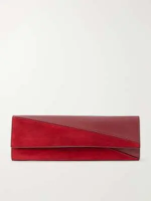 Proenza Schouler Hex Leather And Suede Clutch - Red