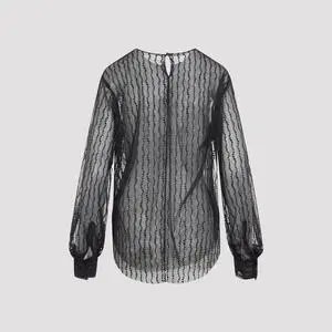 Alberta Ferretti Tulle Blouse
