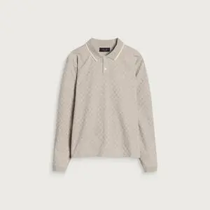 DIME Jacquard Long Sleeve Polo