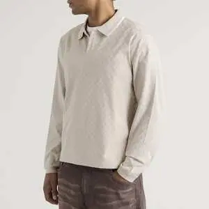 DIME Jacquard Long Sleeve Polo