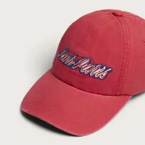 AMI Paris Washed Cotton Embroidered Cap
