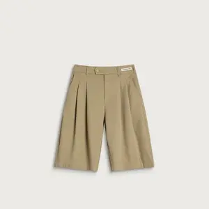 PORTER JAMES Double Pleated Shorts - Sand
