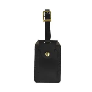 VIDA VIDA Luxe Leather Luggage Tag - Black