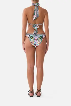 Camilla Fabric Tab Halter Neck Tie Bikini Set