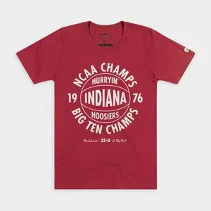 HOMEFIELD Indiana Hoosiers 1976 Basketball Anniversary T-shirt - Crimson