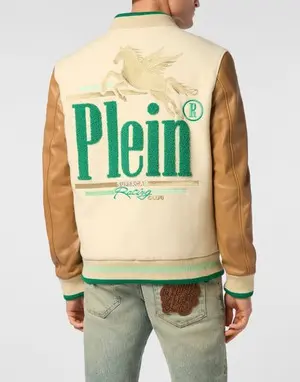 Philipp Plein College Bomber Jacket Ls Racing Club