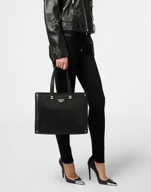 Philipp Plein Nylon Tote Bag Studs