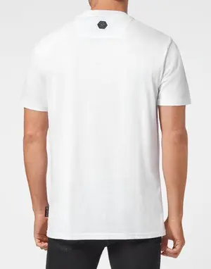 Philipp Plein T-shirt Round Neck Ss Skull With Crystals