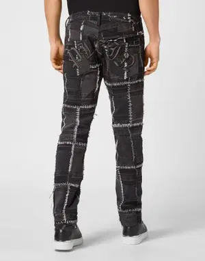 Philipp Plein Denim Trousers Super Straight Cut