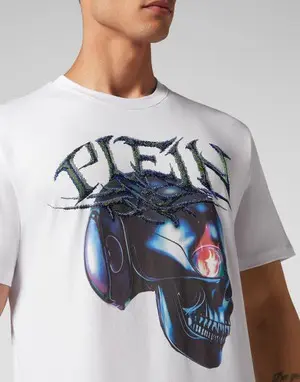 Philipp Plein T-shirt Round Neck Chrome