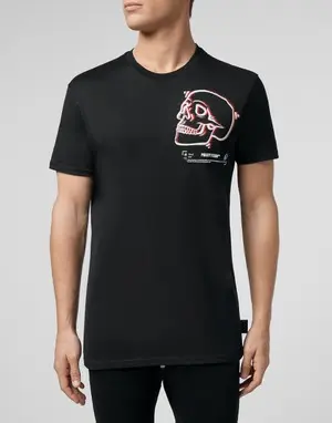 Philipp Plein T-shirt Round Neck Ss Skull - Black