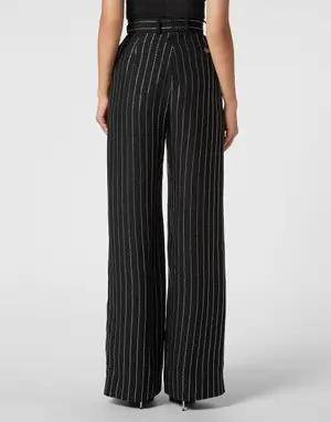 Philipp Plein Cady Trousers Fit Crystal Pinstripe