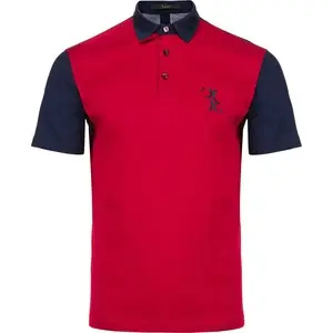 BILLIONAIRE Polo Shirt Ss Double B - Red/darkblue