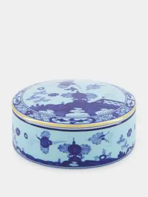 GINORI 1735 Oriente Italiano Iris Trinket Box - Blue