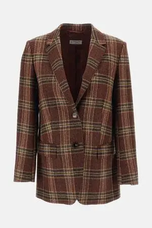 Alberto Biani Blazer In Lana A Quadri - Multicolore