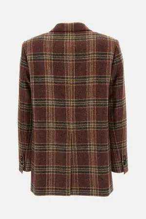 Alberto Biani Blazer In Lana A Quadri - Multicolore