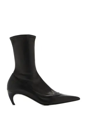 Khaite Valerie Leather Boots - Black