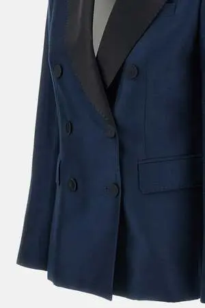 Alberto Biani Double-breasted Tuxedo Blazer - Blu