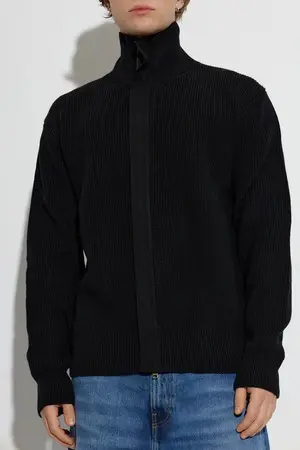 Woolrich Wool Cardigan With Stand-up Collar