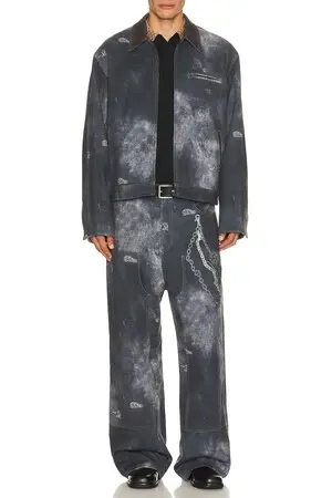 We11Done Trompe L'oeil Denim Jacket - Black