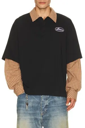 We11Done Polo Layered Shirt - Black