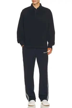 Reigning Champ Poly Pique Campo Standard Track Pant In Blue