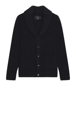 Reigning Champ Merino Kenny Shawl Cardigan - Navy
