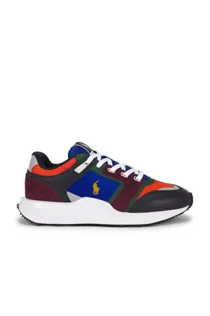 Polo Ralph Lauren Train 89 V2 Leather & Suede Low Top Sneaker In Multi - Hunter Navy Multi