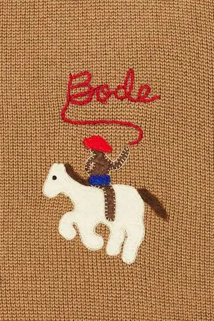 BODE Cowboy Applique Polo - Tan