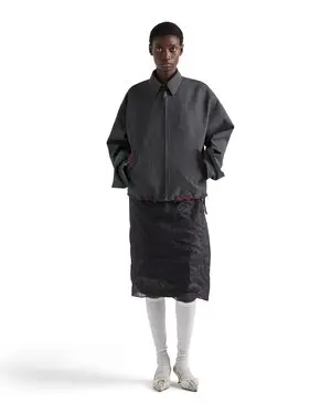 Prada Bonded Devoré Hopsack Blouson Jacket