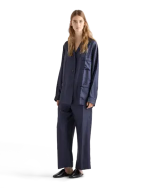 Prada Silk Twill Pajamas - Navy