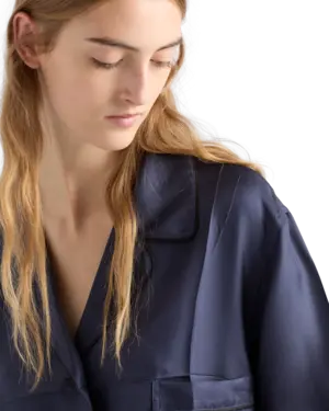 Prada Silk Twill Pajamas - Navy